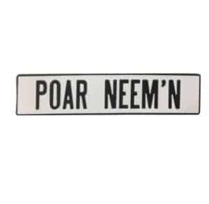 Poar Neem'n | Kentekenplaat - Agrifanshop | Artikelen Voor Boeren